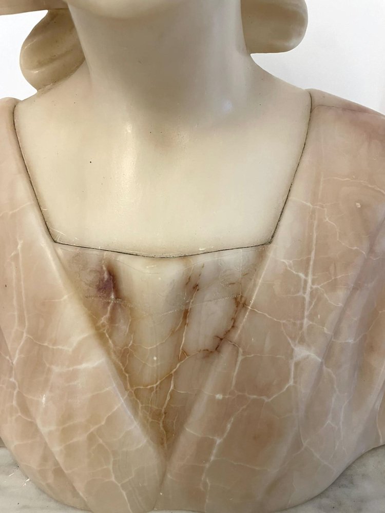 Antique Victorian Alabaster Bust, 1860 for sale at Pamono