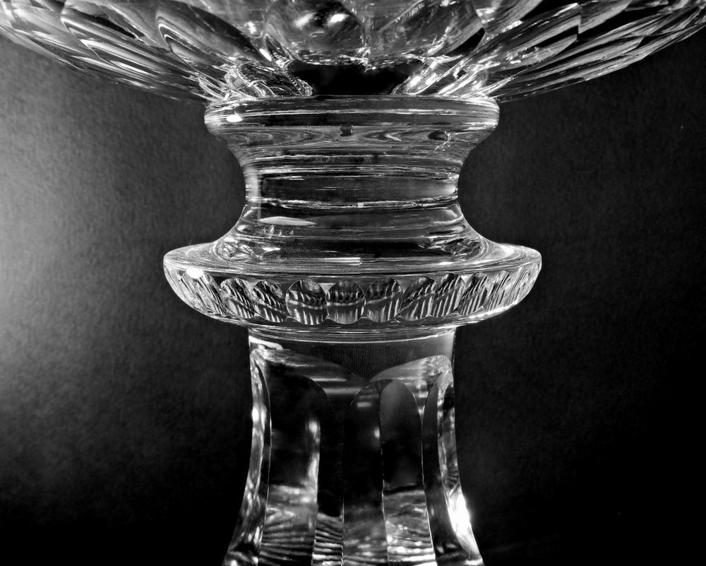 Large Florentine Renaissance Style Cut and Ground Crystal Medici Vase ...