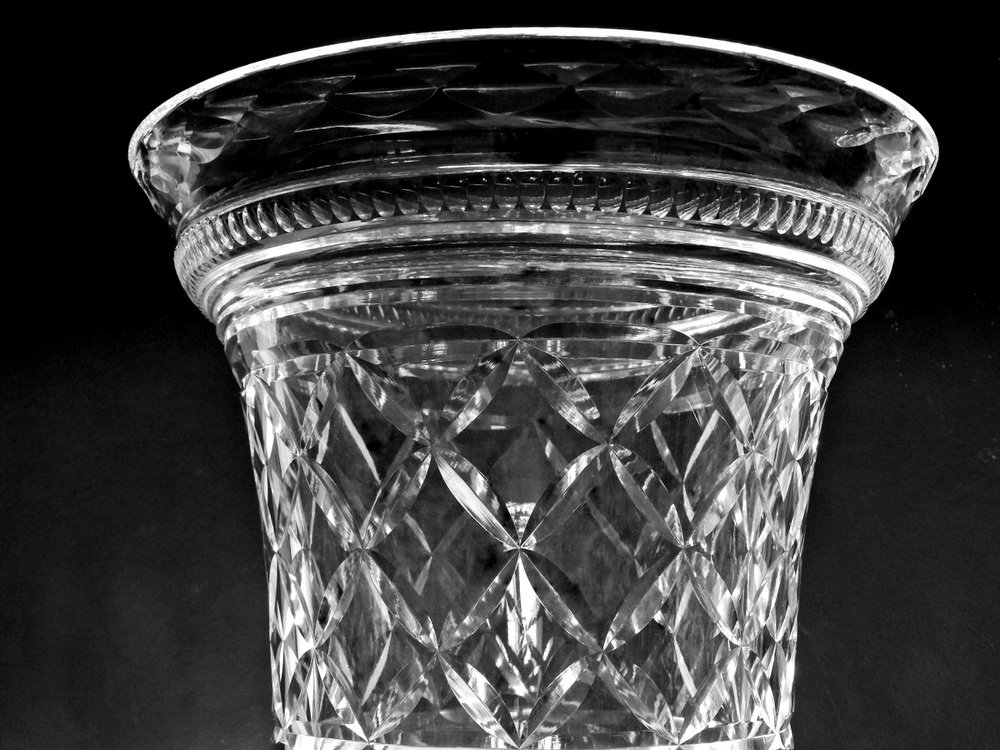 Large Florentine Renaissance Style Cut and Ground Crystal Medici Vase ...