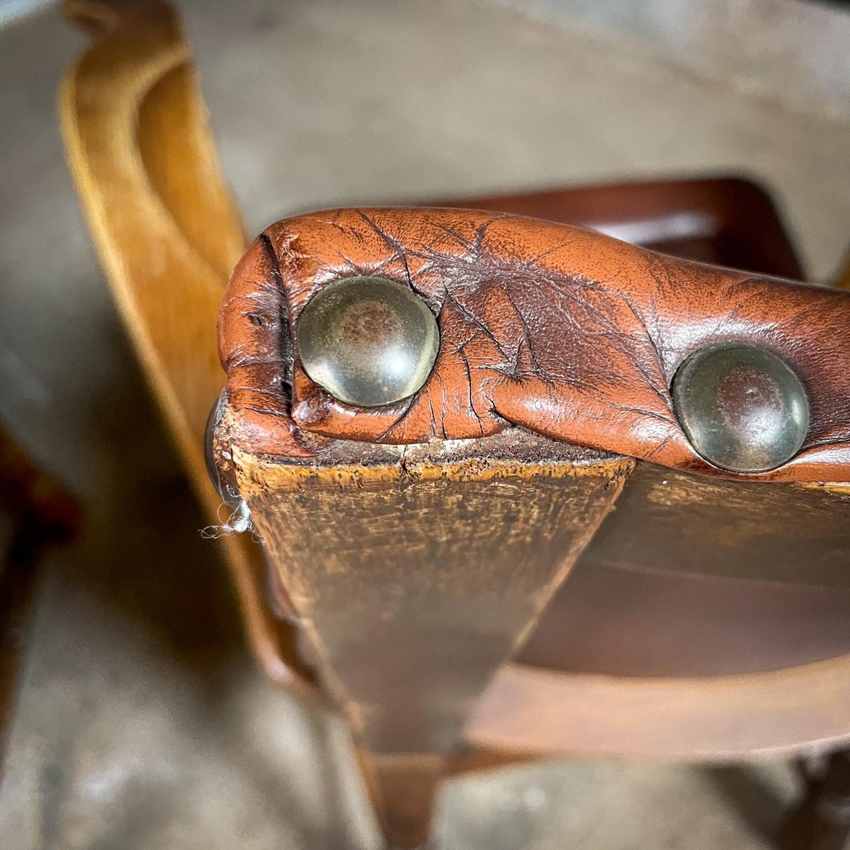 Vintage Brown Leather Armchairs, Set of 2 for sale at Pamono