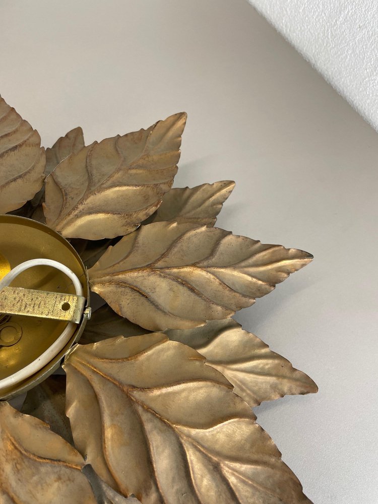 Golden Florentiner Leaf Wall Ceiling Light Sconces from Hans Kögl ...