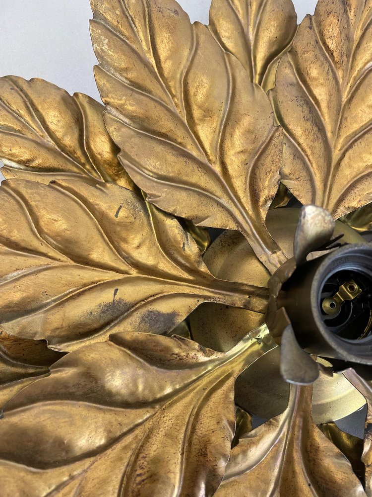 Golden Florentiner Leaf Wall Ceiling Light Sconces from Hans Kögl ...