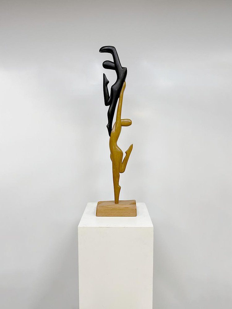 Wooden Abstract Dancing Figure, 1970s for sale at Pamono