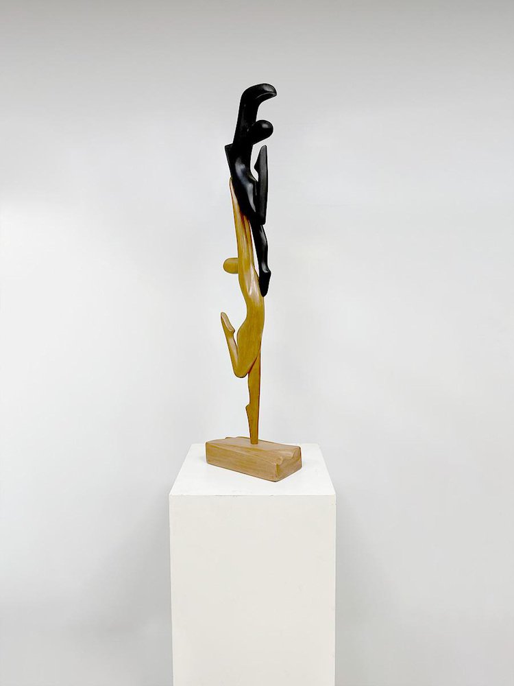 Wooden Abstract Dancing Figure, 1970s for sale at Pamono