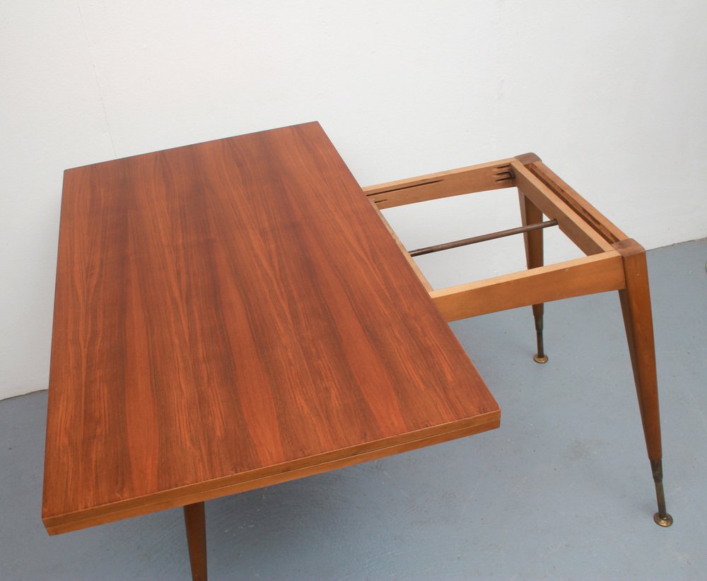 Extendable Coconut Table in Walnut, 1960 for sale at Pamono