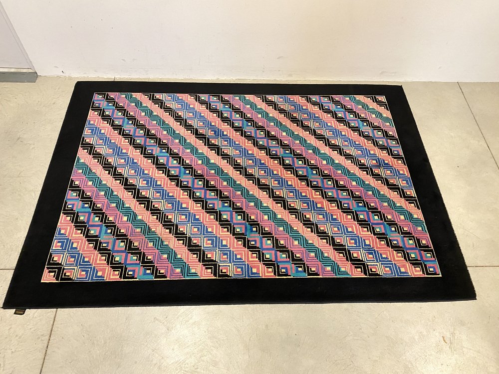 Optical Model Diagonal Rug from Missoni, 1980s for sale at Pamono