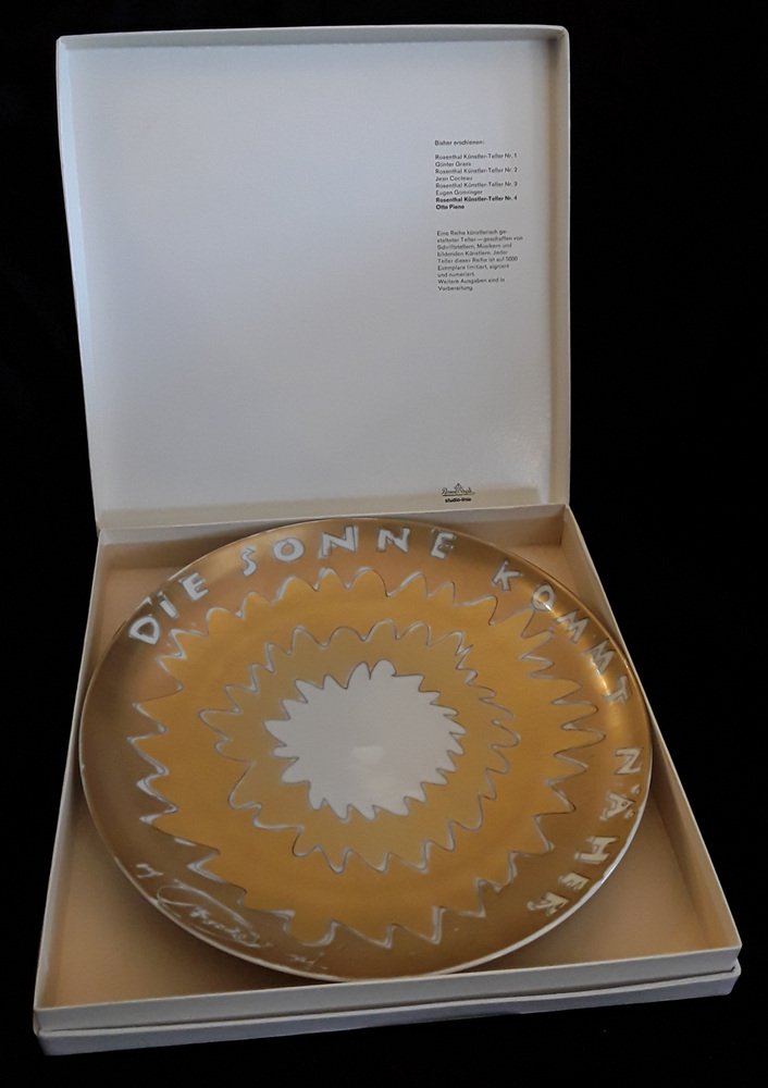 Wall Plate Artist Plate No. 4 by Otto Piene in Porcelain for Rosenthal ...