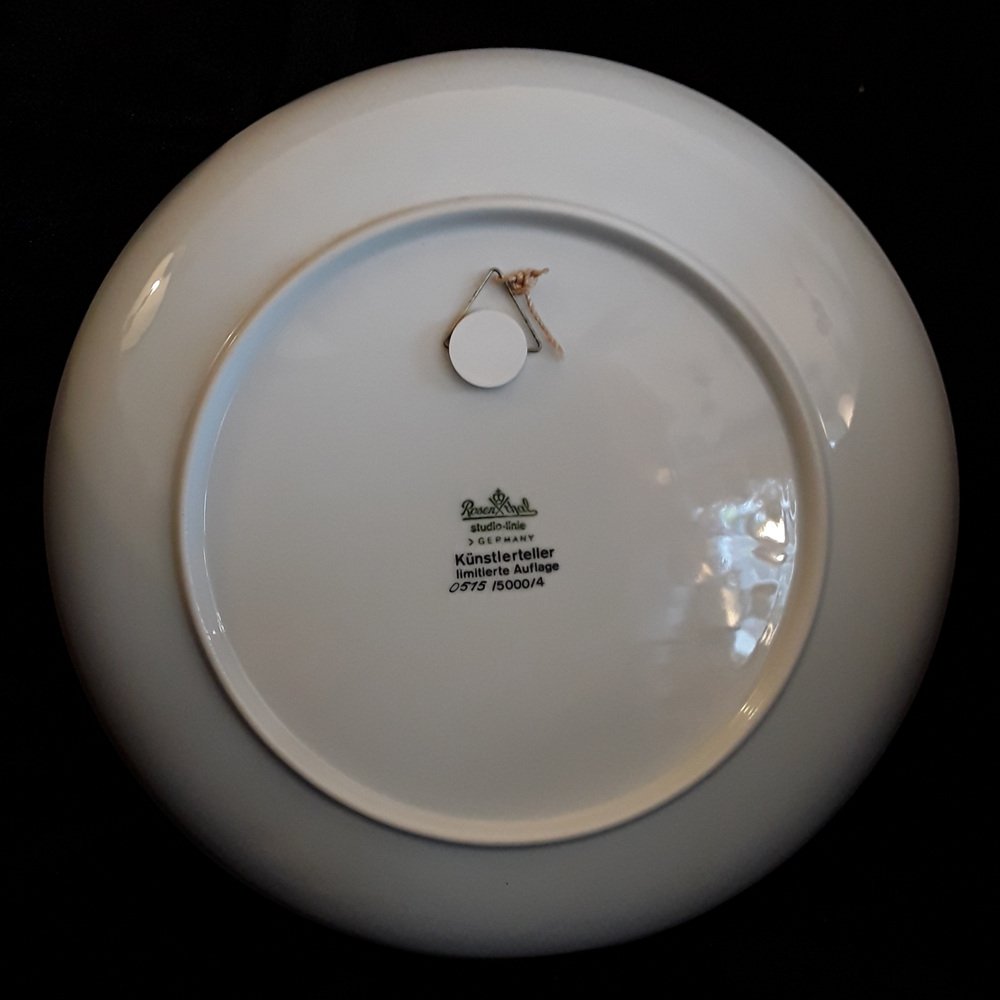 Wall Plate Artist Plate No. 4 by Otto Piene in Porcelain for Rosenthal ...