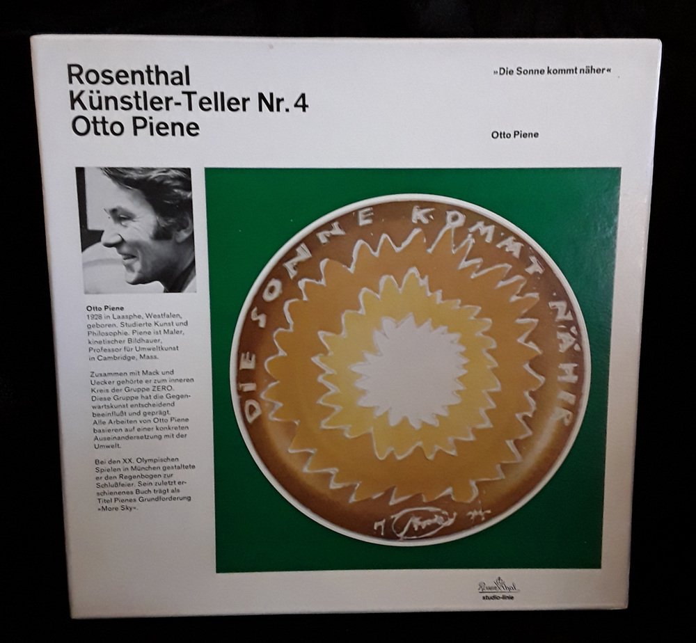 Assiette Murale Artist Plate No. 4 par Otto Piene en Porcelaine pour ...