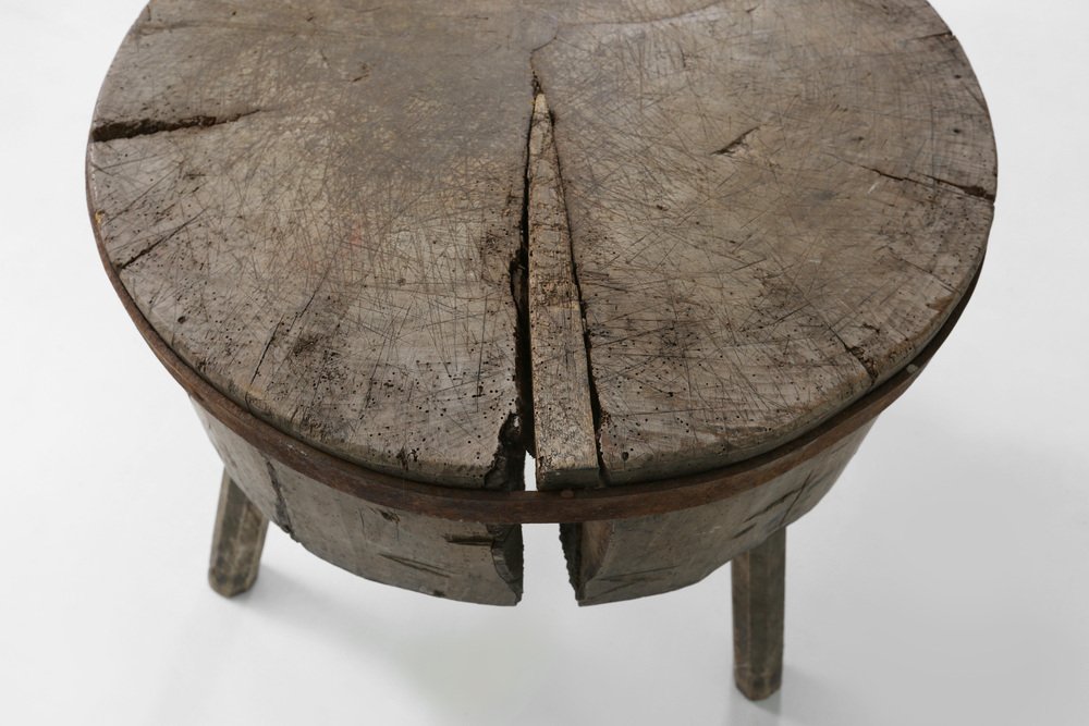 French Chopping Block Table, 1920s for sale at Pamono