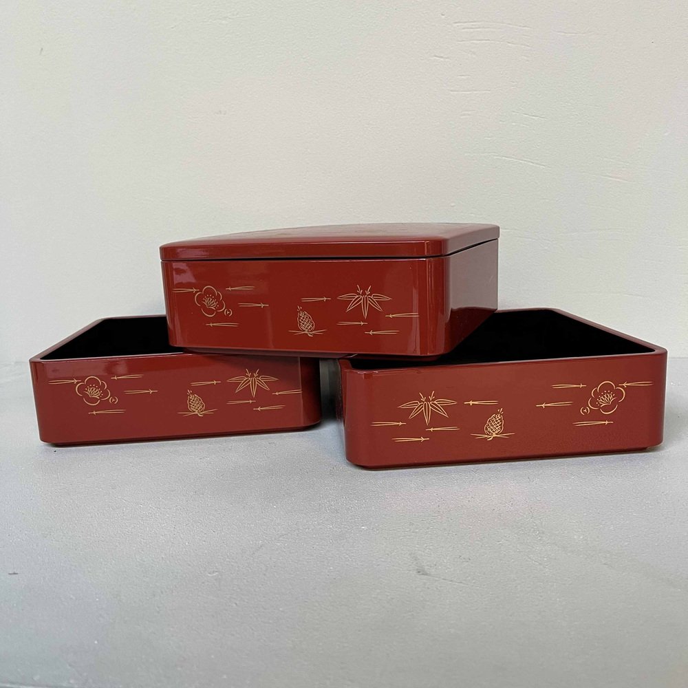 Vintage Lacquerware Jubako Box, Japan, 1970s for sale at Pamono
