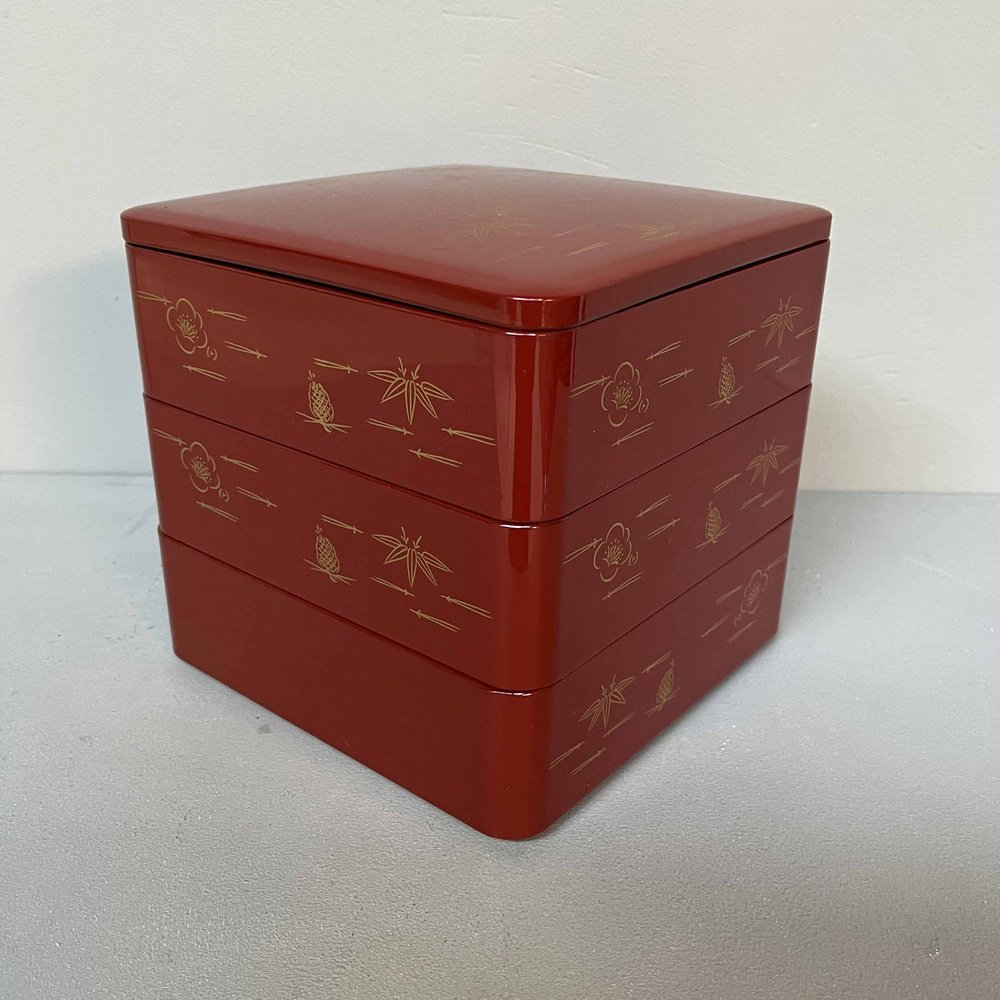 Vintage Lacquerware Jubako Box, Japan, 1970s for sale at Pamono