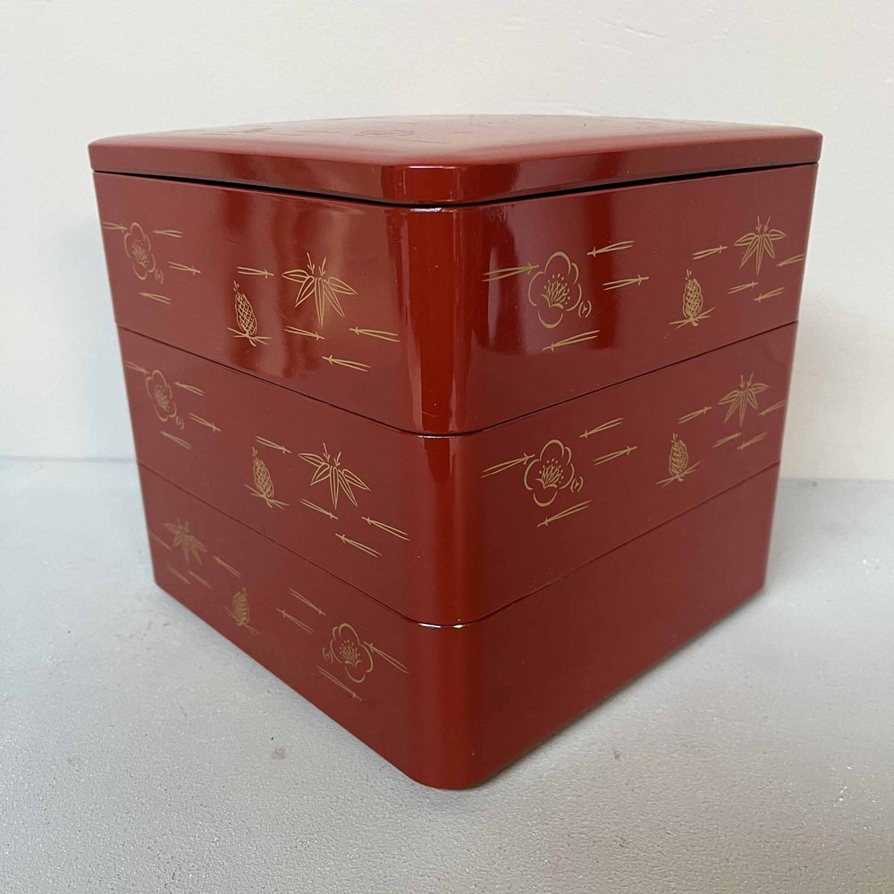 Vintage Lacquerware Jubako Box, Japan, 1970s for sale at Pamono