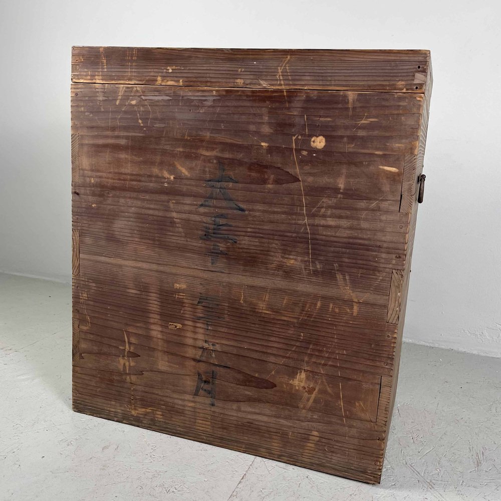 Antique Wooden Transport Box, Japan, 1890s for sale at Pamono