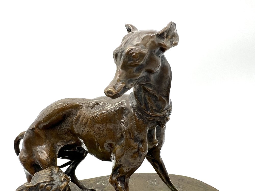 Pierre Jules Mene, Bronze Greyhound and King Charles Spaniel, 1870 ...