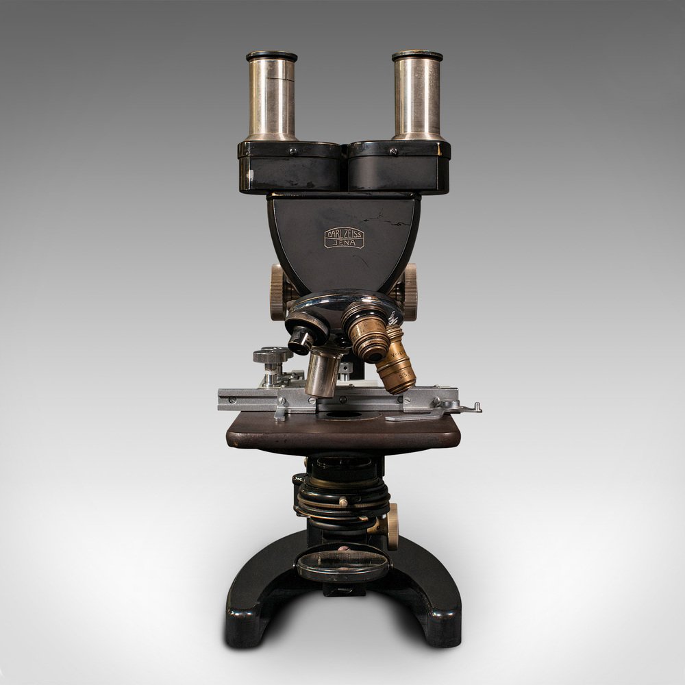 Vintage German Laboratory Microscopes by Carl Zeiss Jena, 1970s, Set of ...