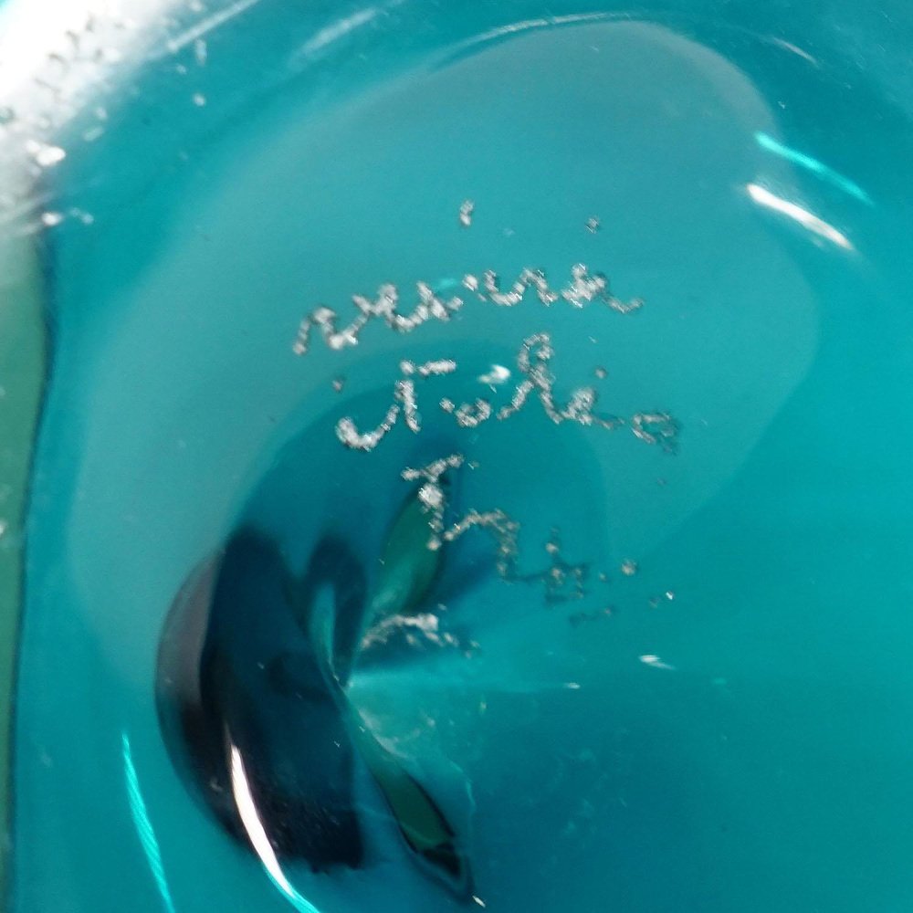 Art Glass Bolle Vase by Tapio Wirkkala for Venini, Murano, 1960s for ...