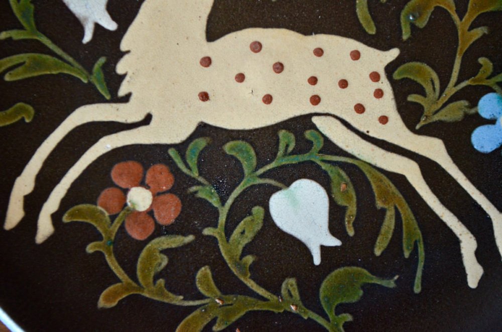 Deer Dish by Jean Garillon for Soufflenheim, 1920s for sale at Pamono