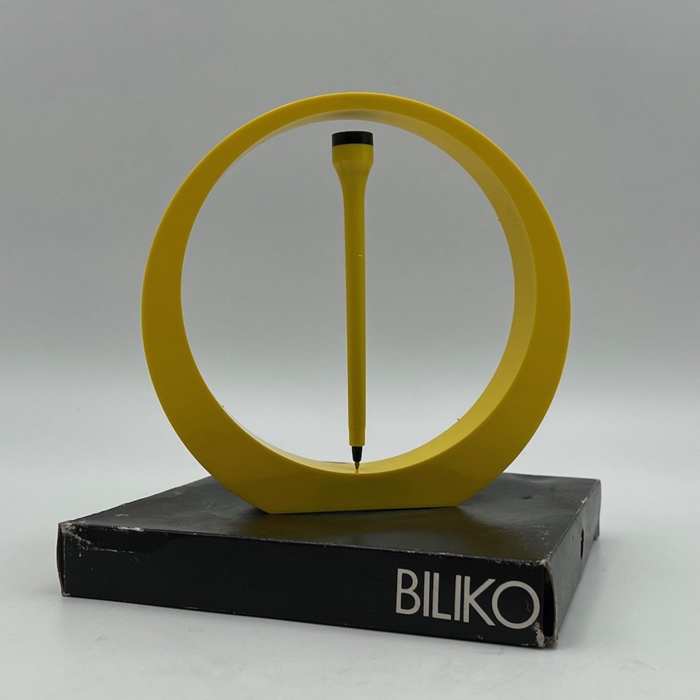 Set d'Écriture Jaune de Biliko, Italie, 1970s en vente sur Pamono