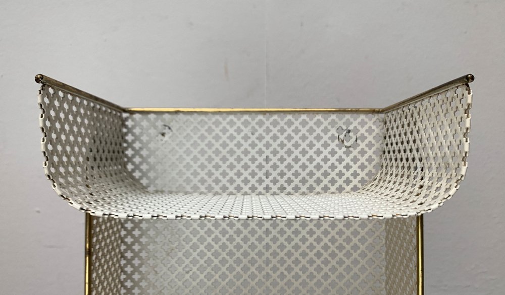 Mid-Century Perforated Metal Shelf, 1950s for sale at Pamono