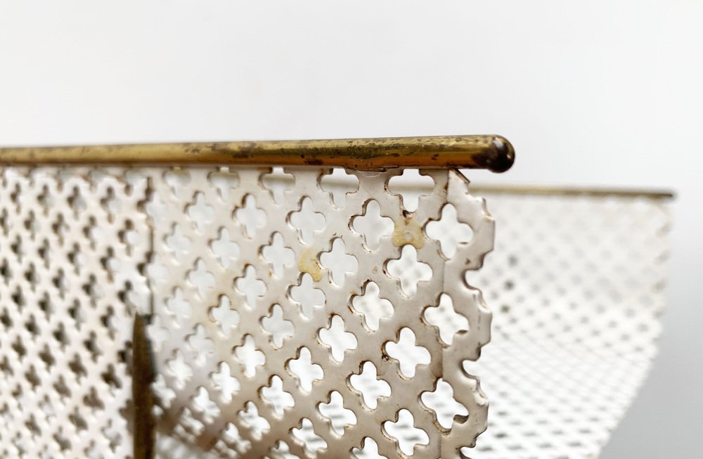 Mid-Century Perforated Metal Shelf, 1950s for sale at Pamono