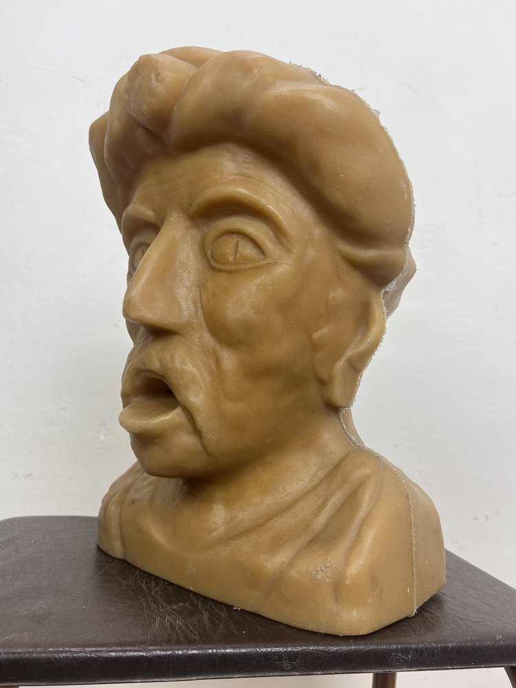 Large Acrylic Sculpted Head, 1960s for sale at Pamono