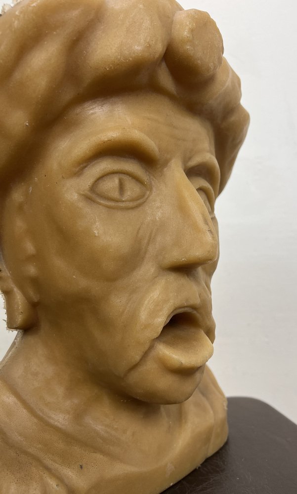 Large Acrylic Sculpted Head, 1960s for sale at Pamono