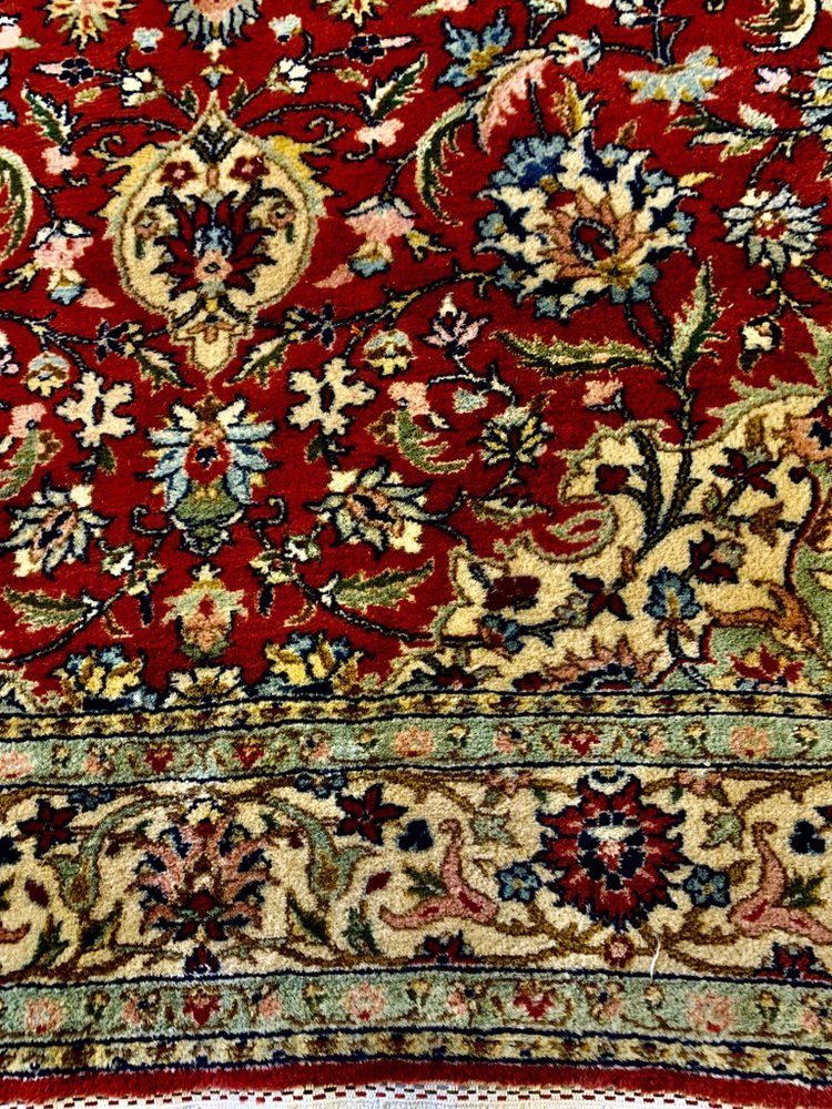 Middle Eastern Rug in Wool and Silk, 1950s for sale at Pamono