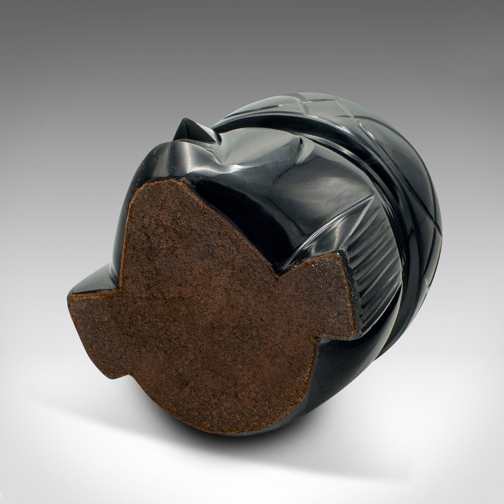 Small Vintage Chinese Obsidian Warrior Bust, 1950s for sale at Pamono