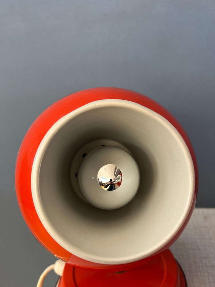 Space Age Eyeball Desk Lamps in Red, 1970s, Set of 2 for sale at Pamono
