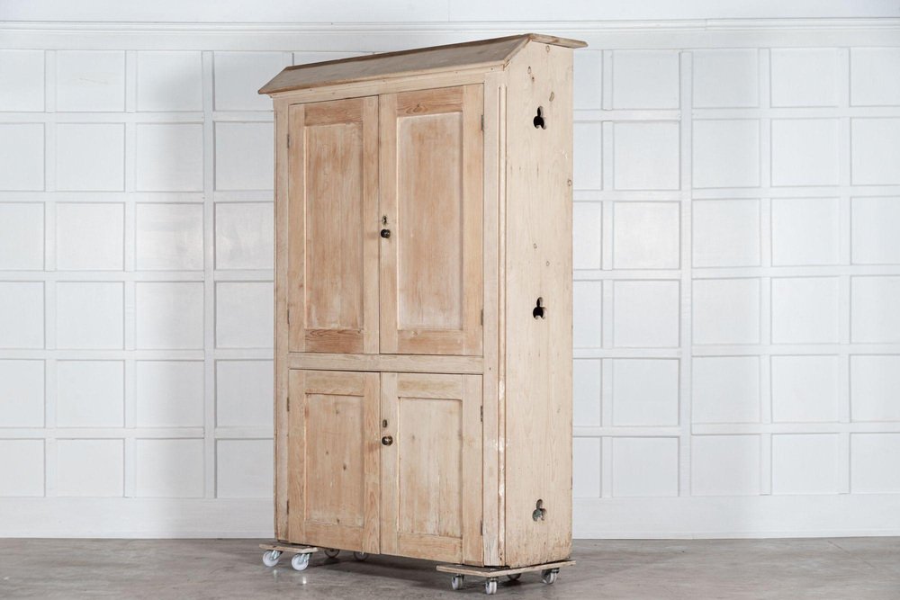 Large 19th Century English Estate Made Pine Housekeepers Cupboard ...