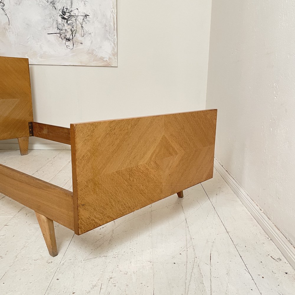 Lit Mid-Century en Chêne par Gio Ponti, Italie, 1950s en vente sur Pamono