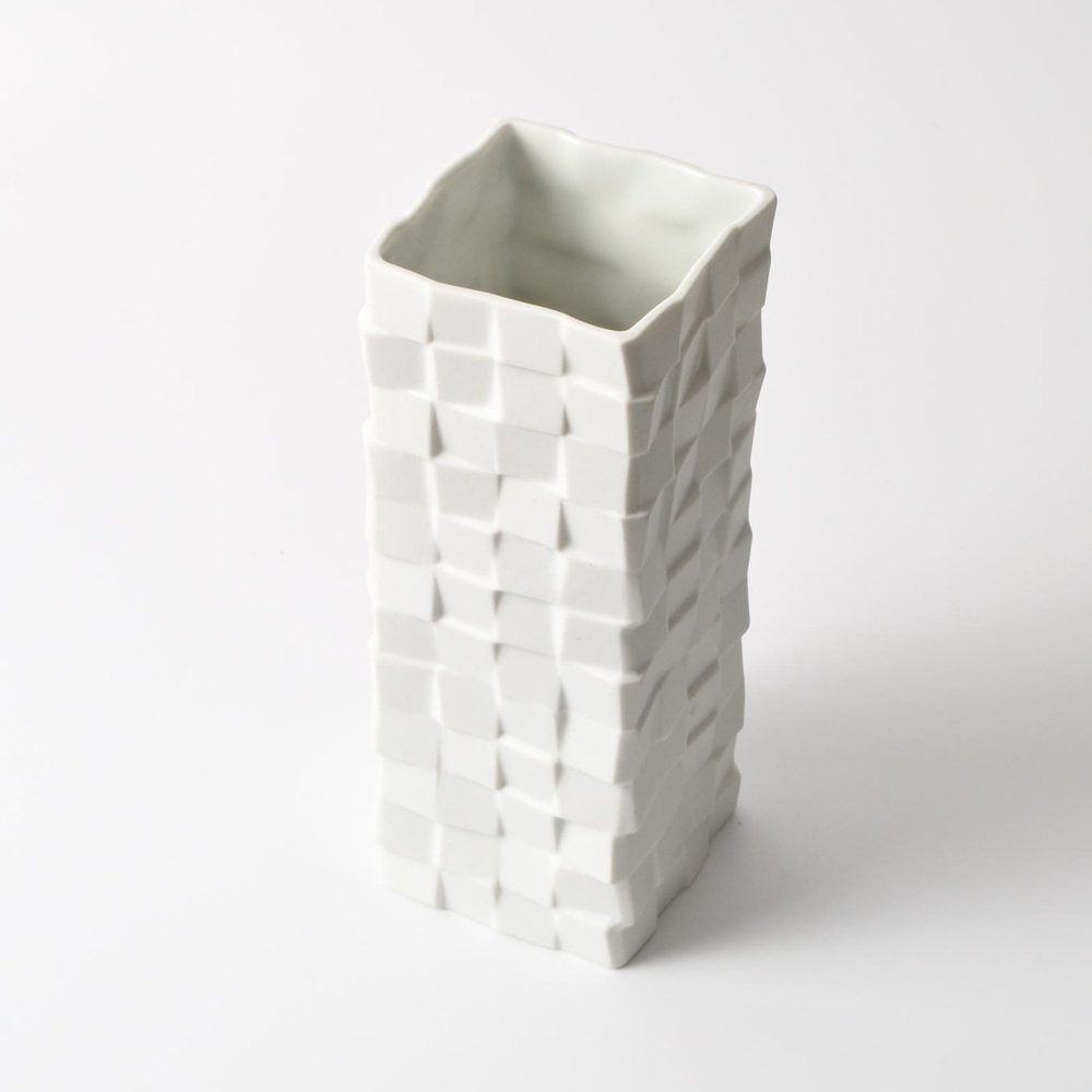 Op Art Vase in Porcelain from Scherzer, 1960s for sale at Pamono