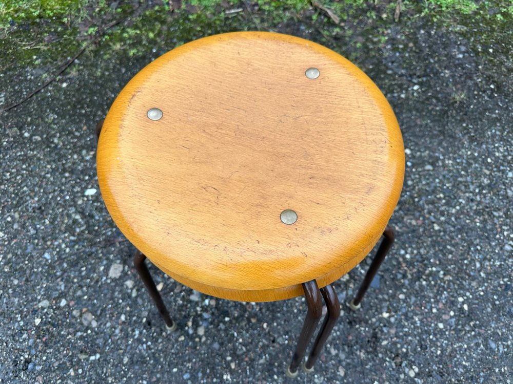 Mid-Century Danish Dot Stool by Arne Jacobsen for Fritz Hansen, 1950s ...