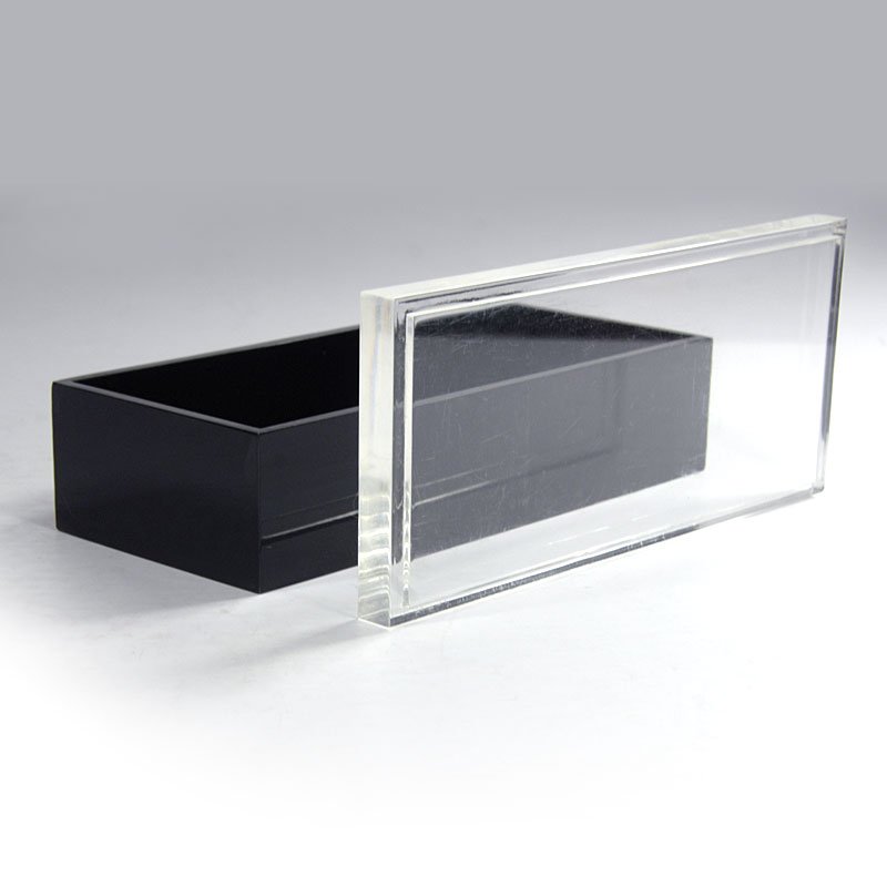 Italian Acrylic Glass Box attributed to Alessandro Albrizzi, 1990s for ...