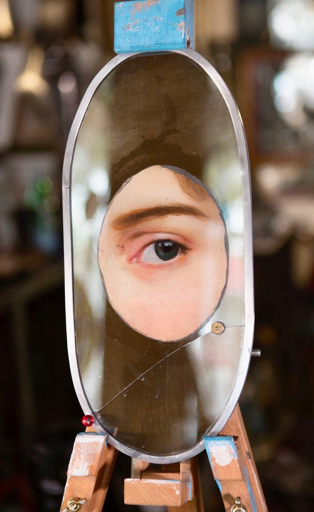 Eye Purity and Bead Silver Mirror from Unique Mirrors for sale at Pamono