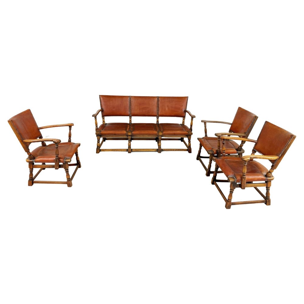 Sofa Set attributed to Theo Ruth for Artifort, 1940s, Set of 4 for sale ...