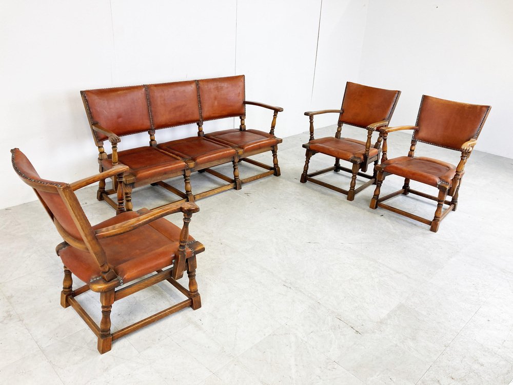 Sofa Set attributed to Theo Ruth for Artifort, 1940s, Set of 4 for sale ...