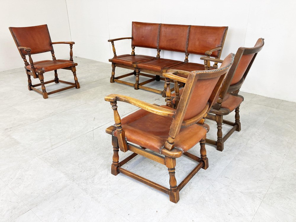 Sofa Set attributed to Theo Ruth for Artifort, 1940s, Set of 4 for sale ...