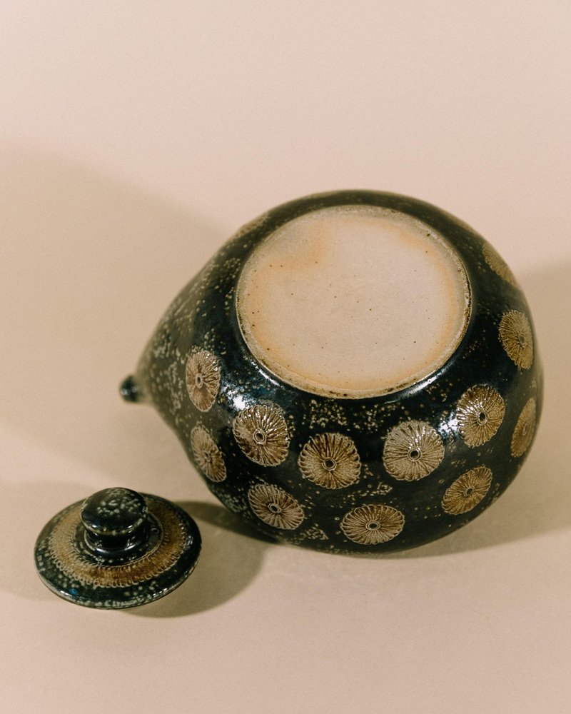 Stoneware Teapot with Westerwalder Salt Glaze & Scratch by Wim ...