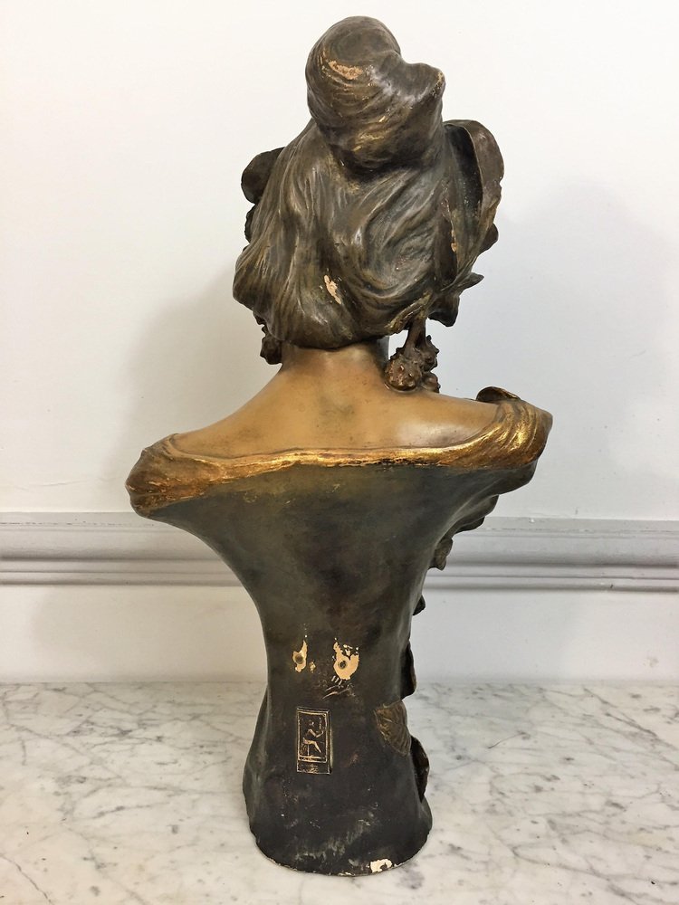 Friedrich Goldscheider, Girl with Flowers Bust, 1900, Terracotta for ...