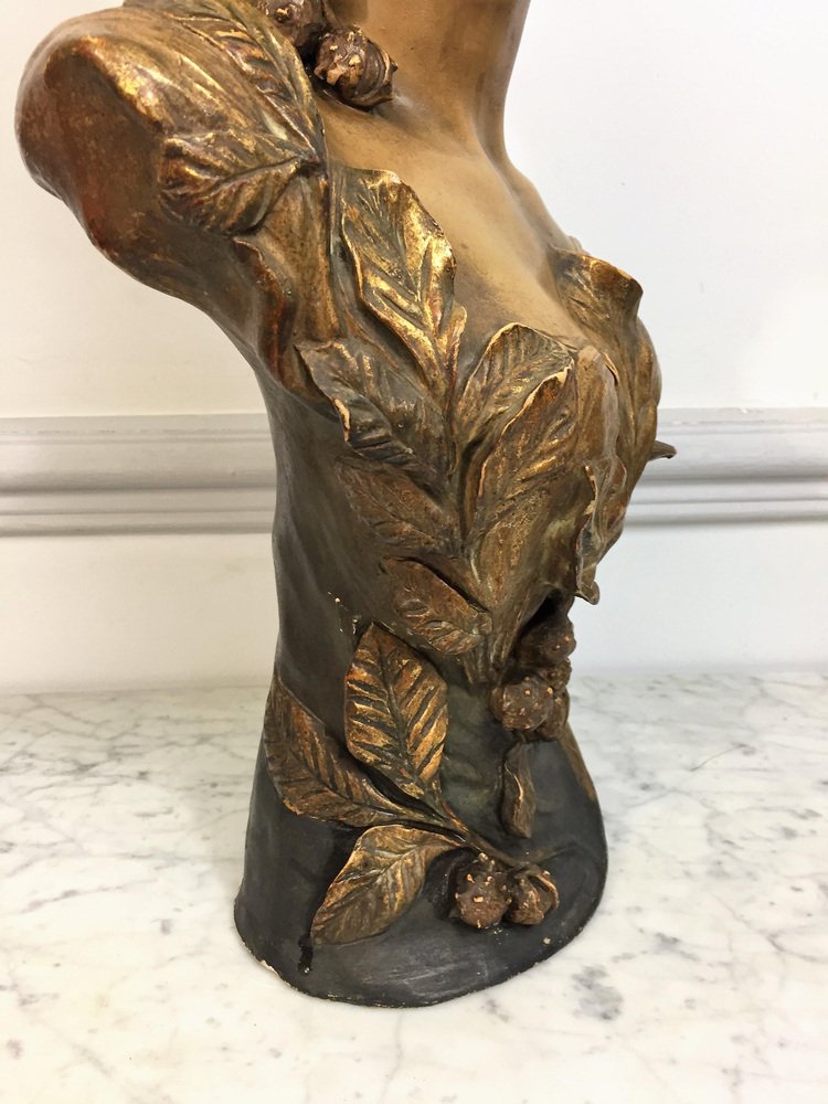 Friedrich Goldscheider, Girl with Flowers Bust, 1900, Terracotta for ...