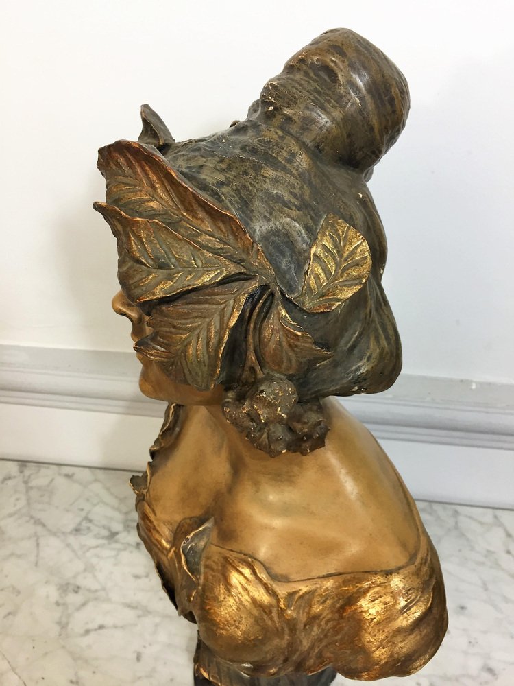 Friedrich Goldscheider, Girl with Flowers Bust, 1900, Terracotta for ...