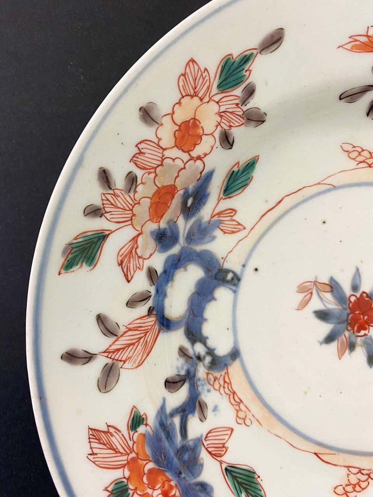 19th Century China Porcelain Imari Plate for sale at Pamono