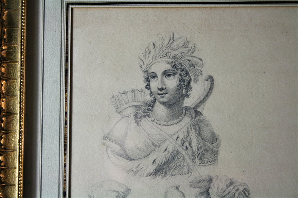 Empire Artist, Preparatory Drawing, 19th Century, Pencil on Paper for ...