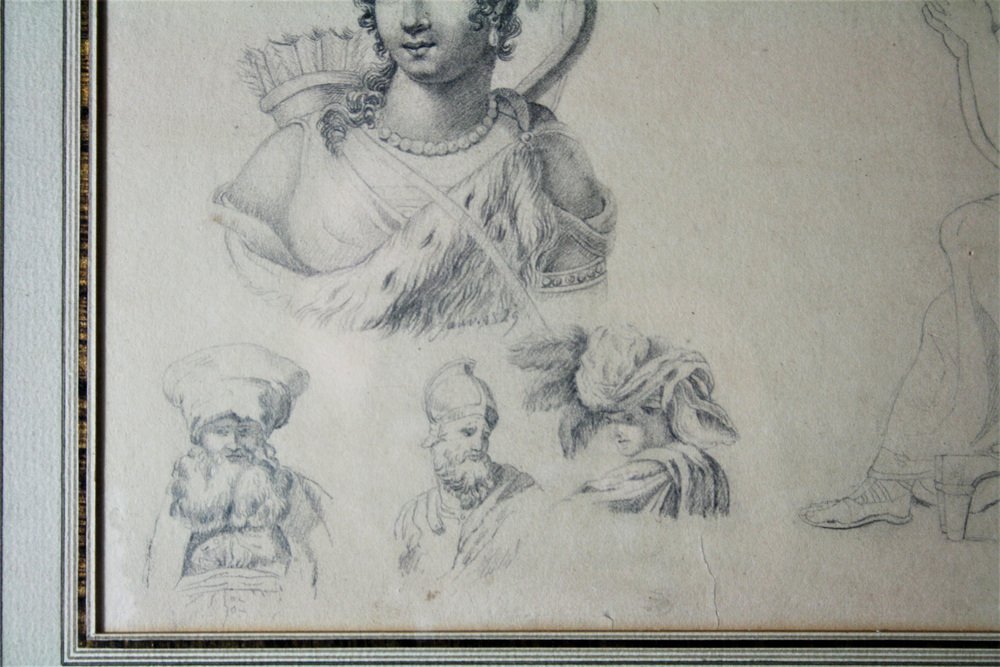 Empire Artist, Preparatory Drawing, 19th Century, Pencil on Paper for ...
