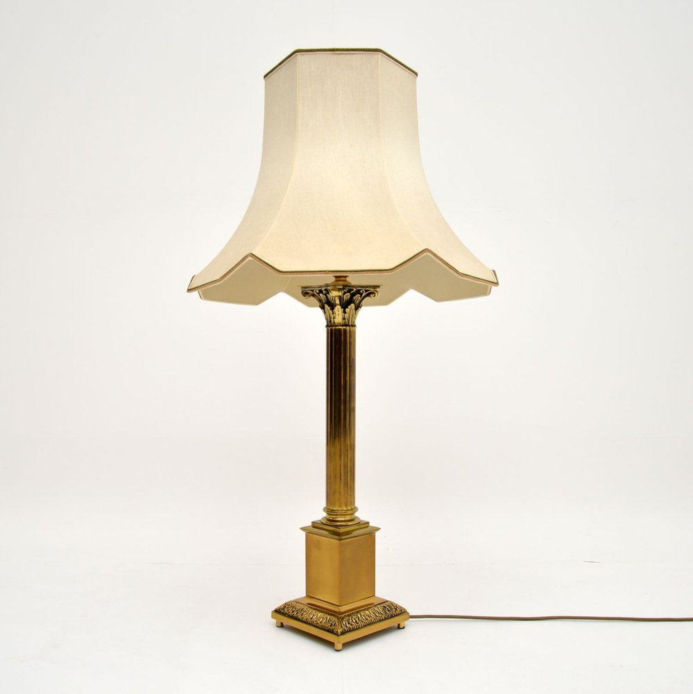 Neoclassical Brass Table Lamp, 1950 for sale at Pamono