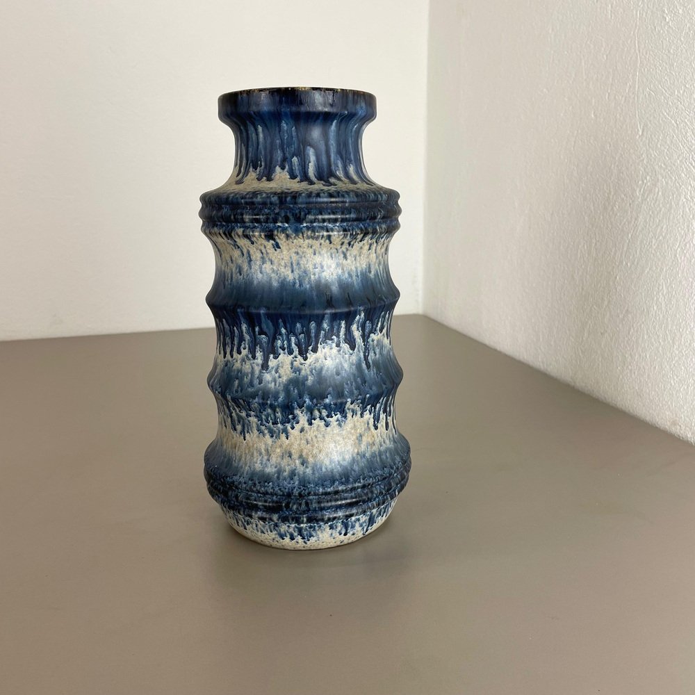 Fat Lava Multi-Color Blue Zigzag Vase from Scheurich, Germany Wgp ...