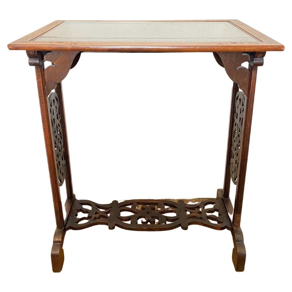 Antique Japanese Inspired Lacquered Side Table by Bailly Théroux for sale at Pamono