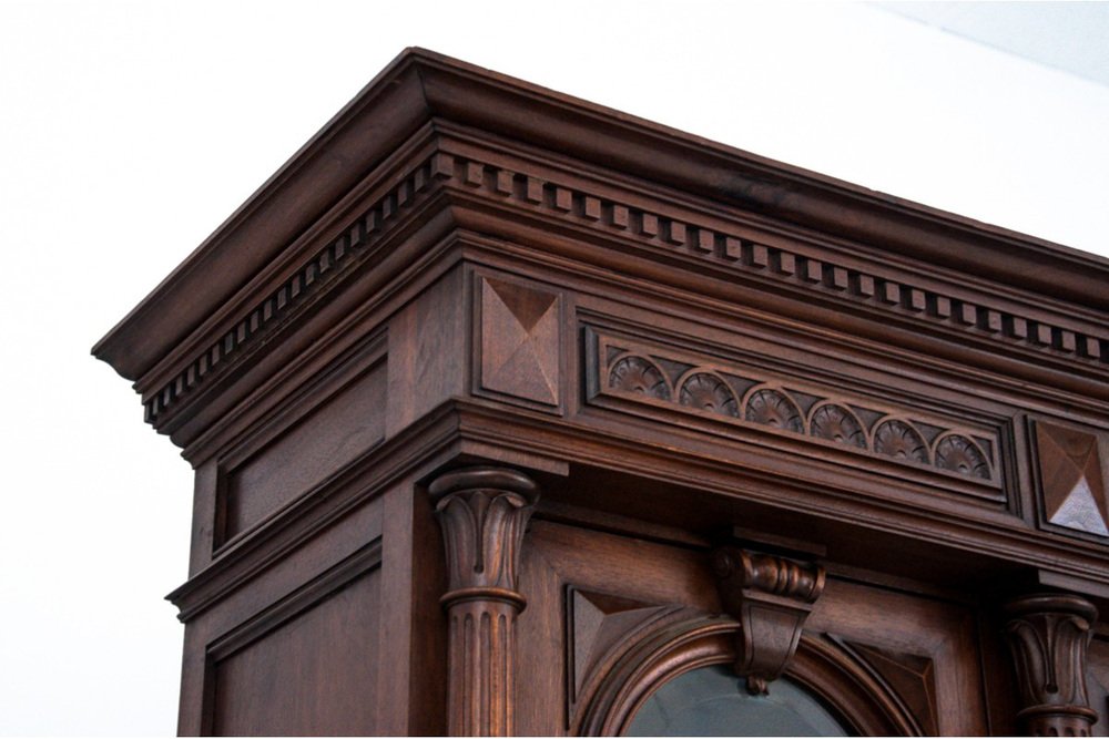 Bookcase with Glass Vitrine, France, 1880 for sale at Pamono